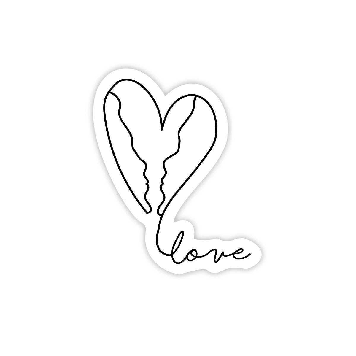 Love Script - Heart - Valentine's Day Sticker – The Cob Mercantile and ...