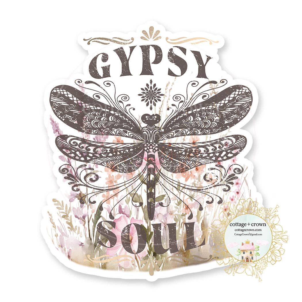 Gypsy Soul Boho Dragonfly Vinyl Decal Sticker – The Cob Mercantile and ...