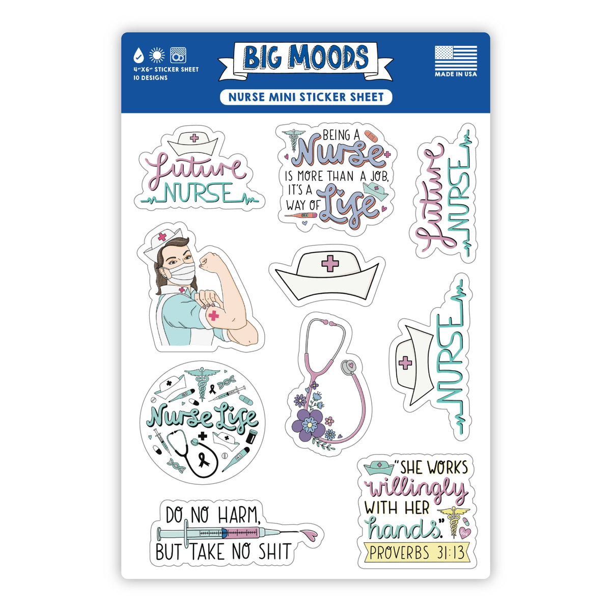 DNR Nurse Mini Sticker Sheet – The Cob Mercantile and Worlds Window
